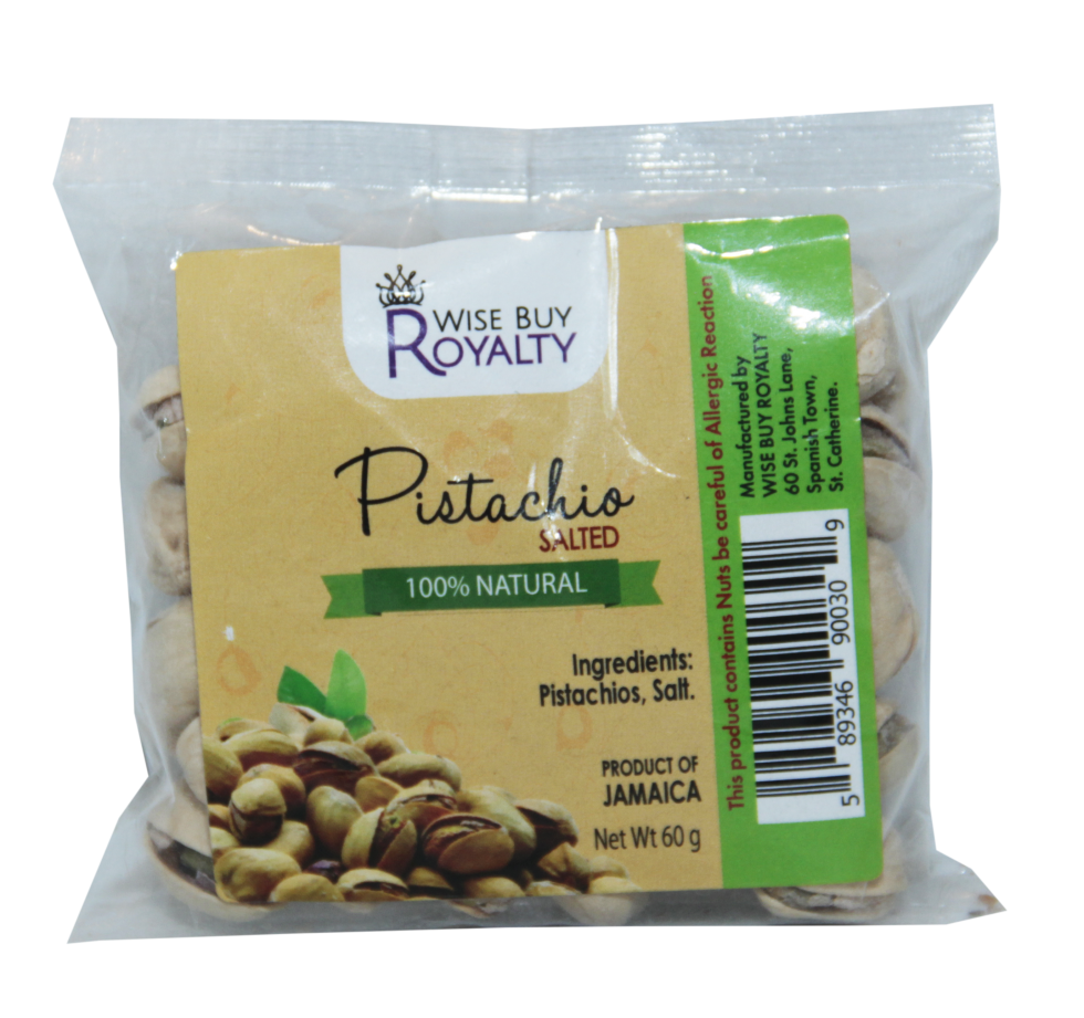 Jerk Pistachio (Pack of 12) 60 grams | Wise Buy Royalty